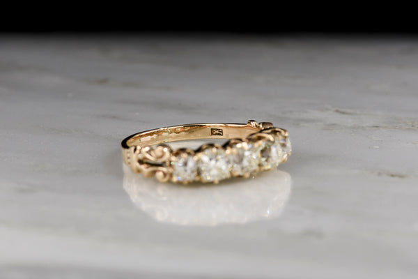 Victorian Wedding Ring: Shafer & Douglas Old Mine Cut Diamond Band ...