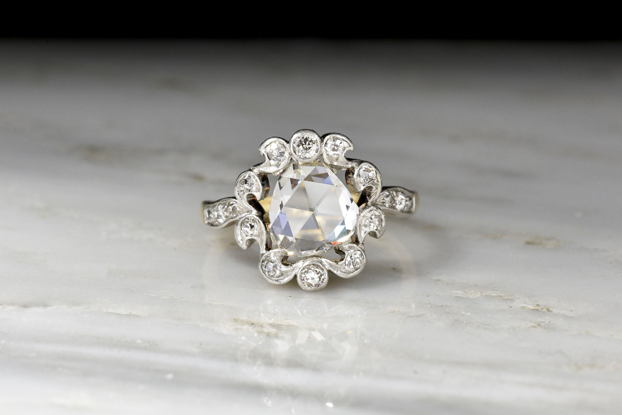 1.33 Carat Antique Rose Cut Diamond in a Rare Victorian Ring - Pebble ...